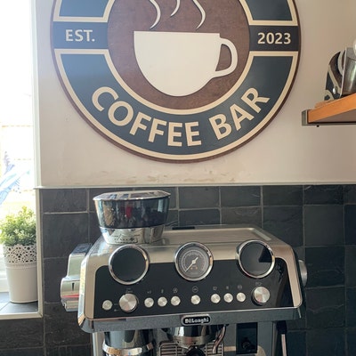 Round Wooden Cafe Sign / Kitchen Coffee Sign / Handmade - Etsy