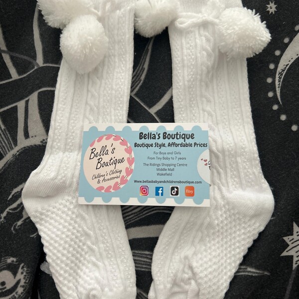 Sage Green Knee High Pom Pom Socks, Baby Boy Socks, Baby Knee High ...