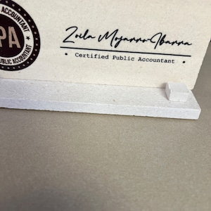 Cpa Desk Name Sign, Certified Public Accountant Desk Name Plate With ...