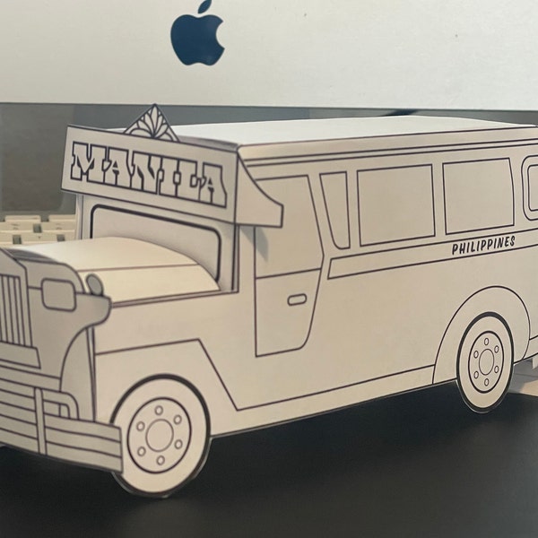Philippine Jeepney 3D Paper Craft - Printable PDF - Etsy