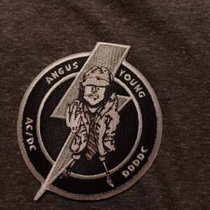AC/DC Angus Young Rising Power Woven Patch - Etsy