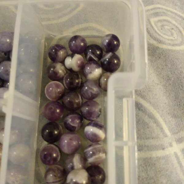 Chevron Amethyst Smooth Round Beads 4mm 6mm 8mm 10mm 12mm Approx 15.5 ...