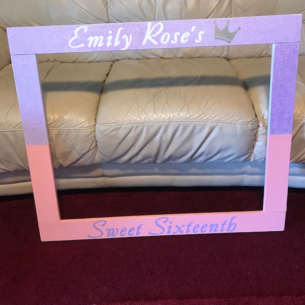 Sweet 16 Photo Booth Frame - 16th Birthday Party Prop - Quinceañera ...