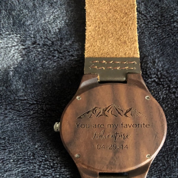 Personalized Wooden Watch, Personalized Watch, Engraved Watch, Engraved ...