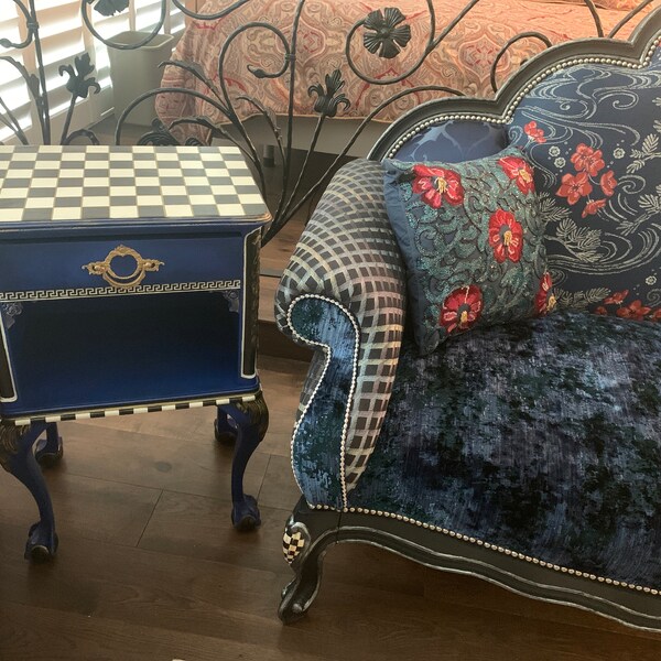 Eclectic Secretary Desk Hand Painted Fairy Tale Inspired Bureau Bedroom ...