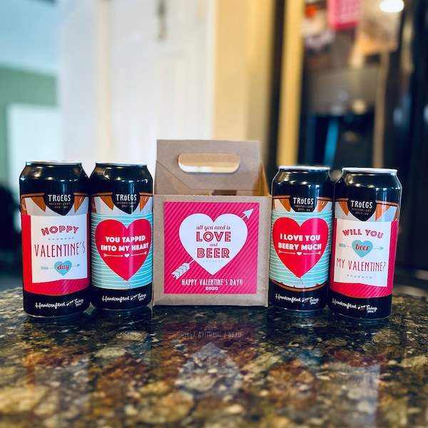Valentines Beer Labels Valentines Day Gift for Him Gift for Husband ...
