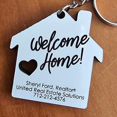 BULK Welcome Home Keychain Closing Gift - Etsy