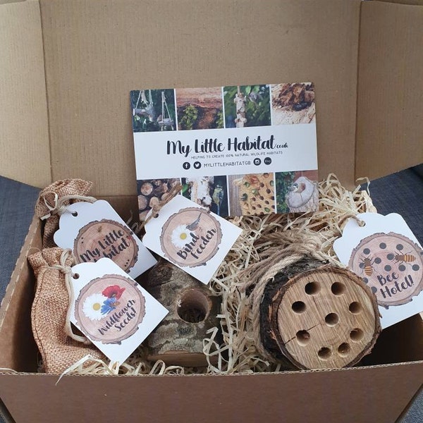 Birds & Bees GIFT SET (natural | Handmade | Bird Food | Bee Hotel ...