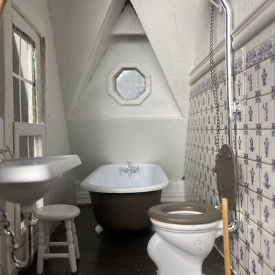 Dollhouse Miniature Victorian Bathroom Kit 1:12 Scale - Etsy