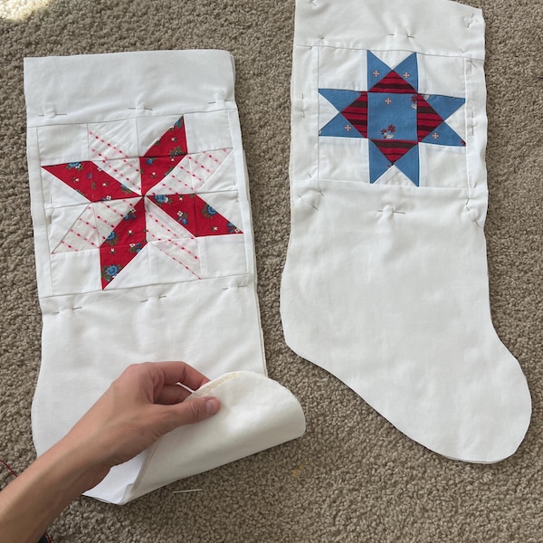 Christmas Stocking - Sewing Pattern - Modern Quilted Stocking PDF - 3 ...