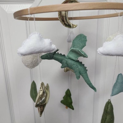 Dragon Mobile for Nursery Fantasy Mobile for Nursery Felt - Etsy