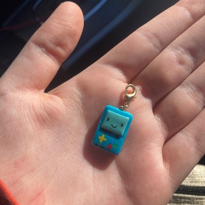 Adventure Time BMO Zipper Charm, Cartoon Network Fan Gift Idea, Polymer ...
