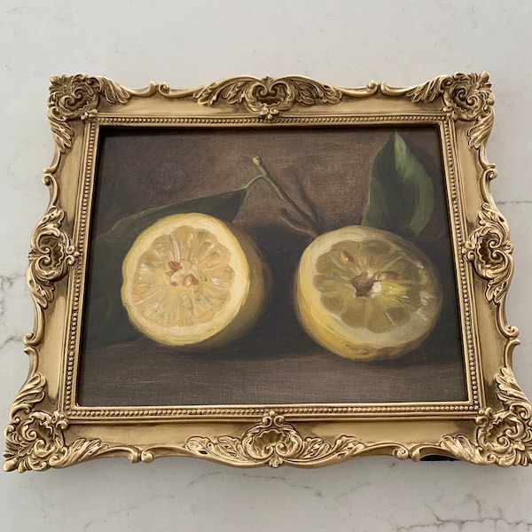 Lemon Painting | Still Life | Vintage Lemon Print | Heirloom ART PRINT ...