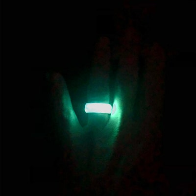 The Jedi Bone Glow-in-the-dark Handmade Ring on Comfort Fit Tungsten ...