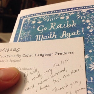 Cárta Gaeilge Leafy Vines Birthday Card in Irish Lá Breithe - Etsy