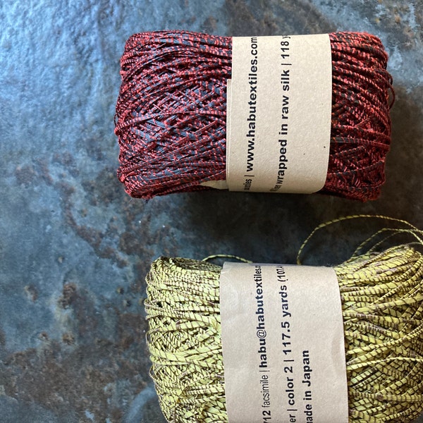 Habu Textiles Paper Yarn for Weaving, Crochet, Knitting. Silk Wrapped ...