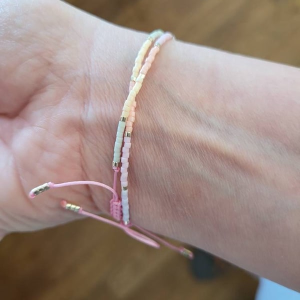 Black Macrame Bracelet for Men, Men's Bracelet With Toho Beads ...