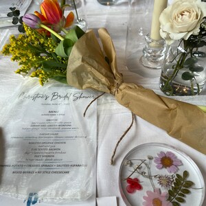 Pressed Flower Place Card/favor/wedding Placecards/floral Resin/wedding ...