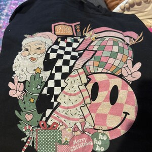 Peace Santa Sweatshirt, Trendy Santa Sweater, Cute Christmas Hippie ...