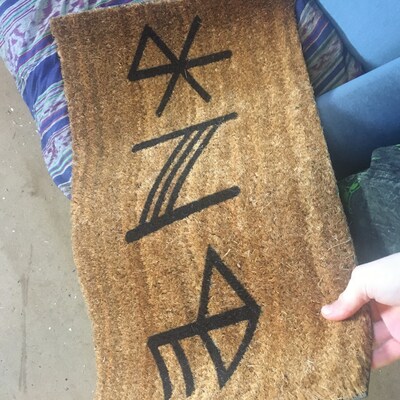 Rune Symbol Doormat Love, Family Protection and Happiness House Warming ...