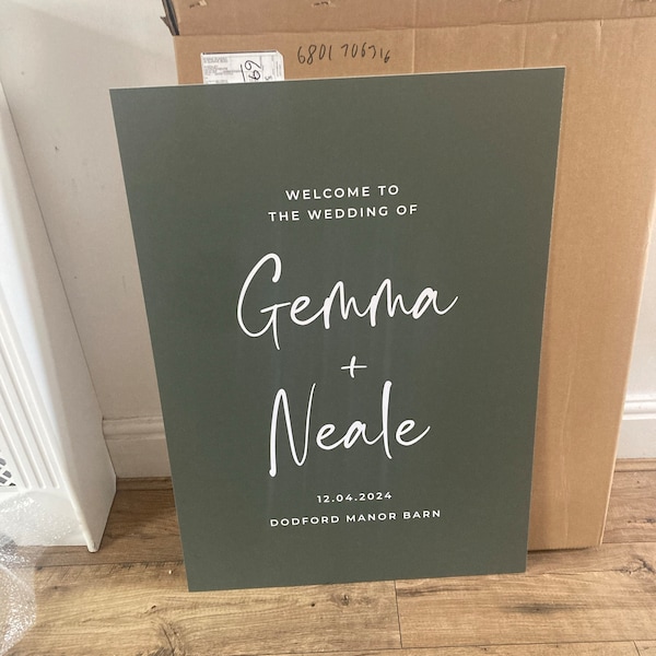 Wedding Welcome Sign, Wedding Entrance Sign, Modern Wedding Sign ...