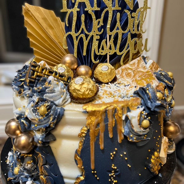 ANY NAME, We Will Miss You Cake Topper, Farewell Cake Topper, Farewell ...