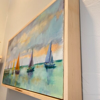 Natural Wood Floating Frame, Available in Maple, Walnut, Cherry, and ...