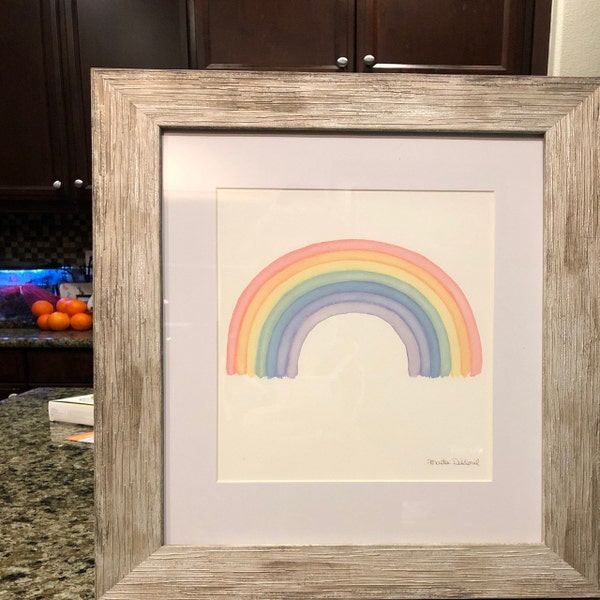 Pastel Rainbow Decor. Rainbow Art Print. Personalized Girl Wall Art ...