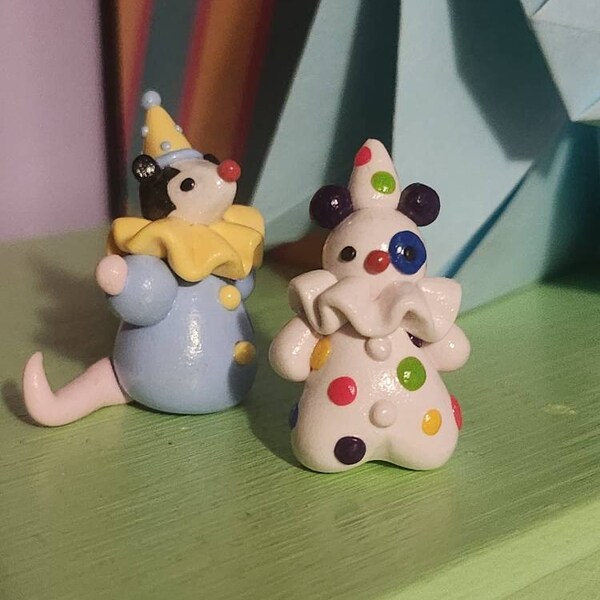 Pastel Clown Handmade Figurine - Etsy