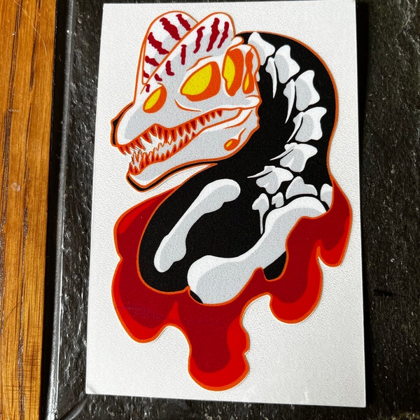 Dilo, Dilophosaurus Skeleton With Goo Drips - Multiple Colors - Vinyl ...