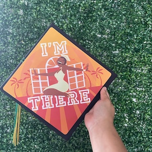 Grad Cap Topper Princess and the Frog Grad Cap I'm There Decorated Grad ...