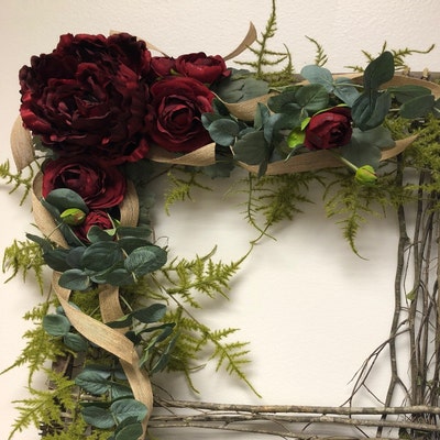 Fall Square Wreath, Wreath for Fall, Rustic Fall Wreath, Fall Decor ...