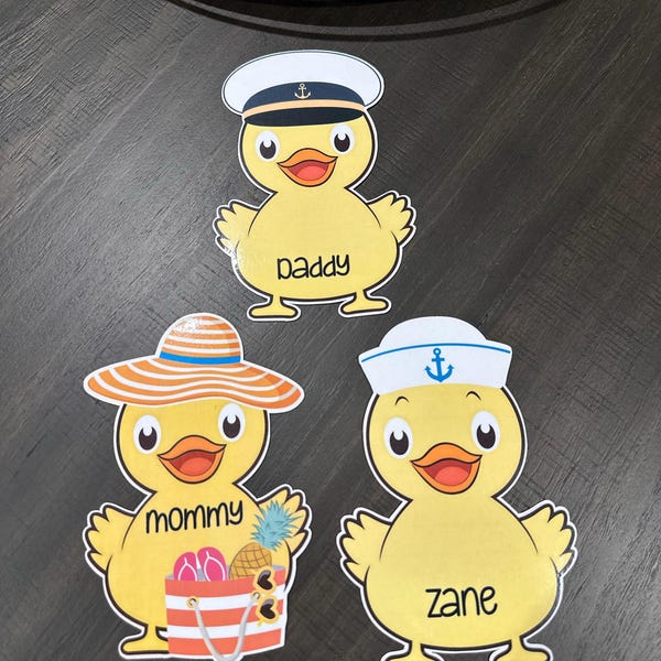 Ship Card Duck Tagds Carnival Cruising Duck Tags Printed Duck Tags ...