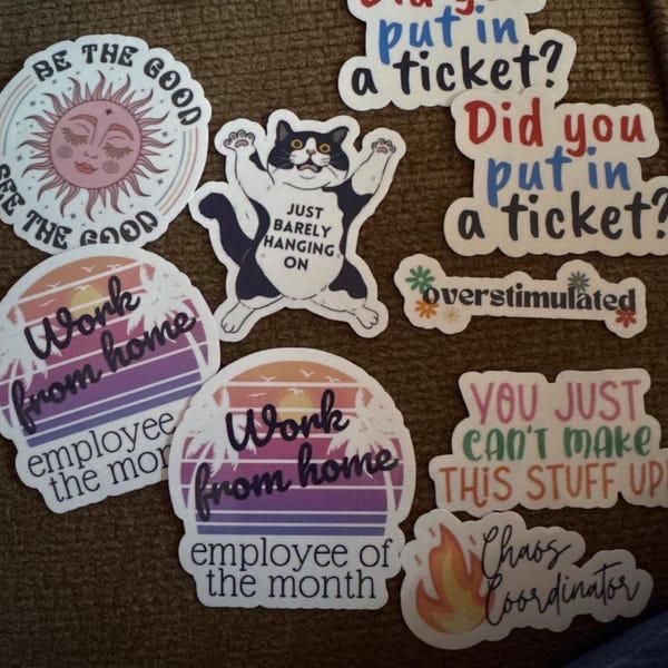 Hilarious Stress Meter Meme Sticker, Work Sticker, Funny Gift for ...