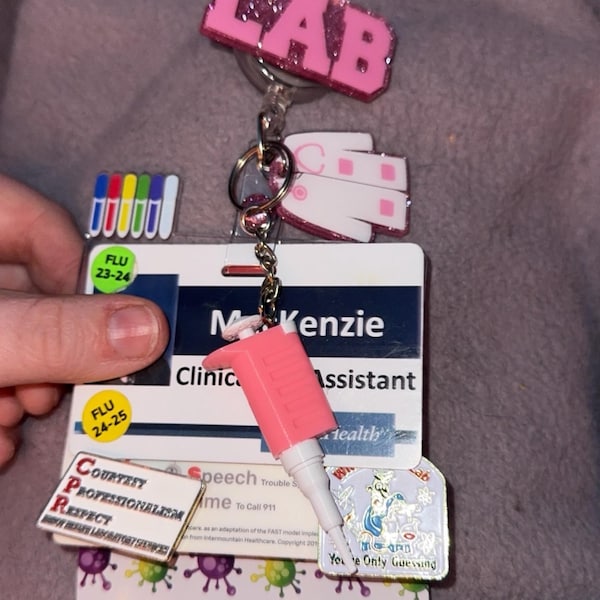 Ortho Badge Reel and Buddy Set, Personalized, Orthopedic Badge Reel ...