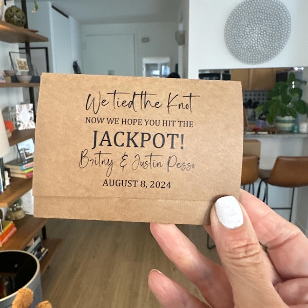 Wedding Favour Idea. Scratch Card Holder. Lottery Ticket Wallet ...