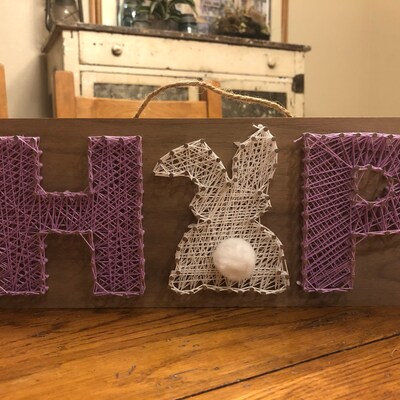 12 X 5 Bunny HOP String Art Kit DIY Adult Easter Craft Project - Etsy