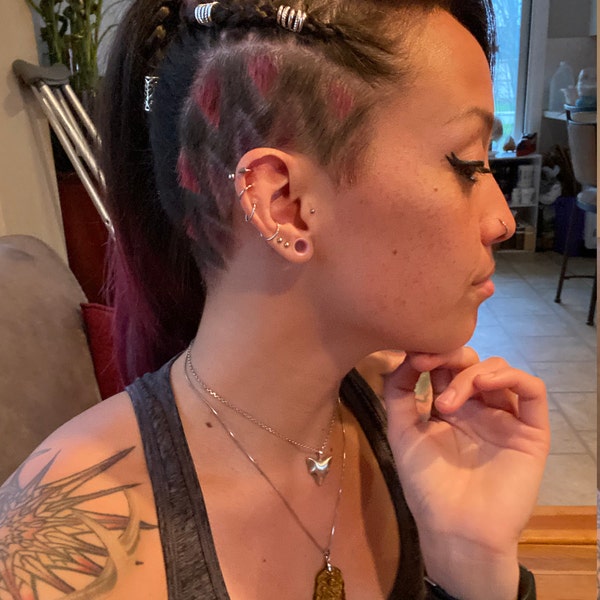 Set of 20 Hair Adjustable Banded Beard Dreadlocks Cuffs Clasps Beads ...