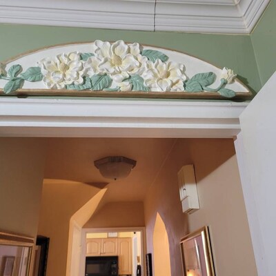 All Gold CHERUB PEDIMENT, Wall Decor, Hand Molded and Painted, Topper ...