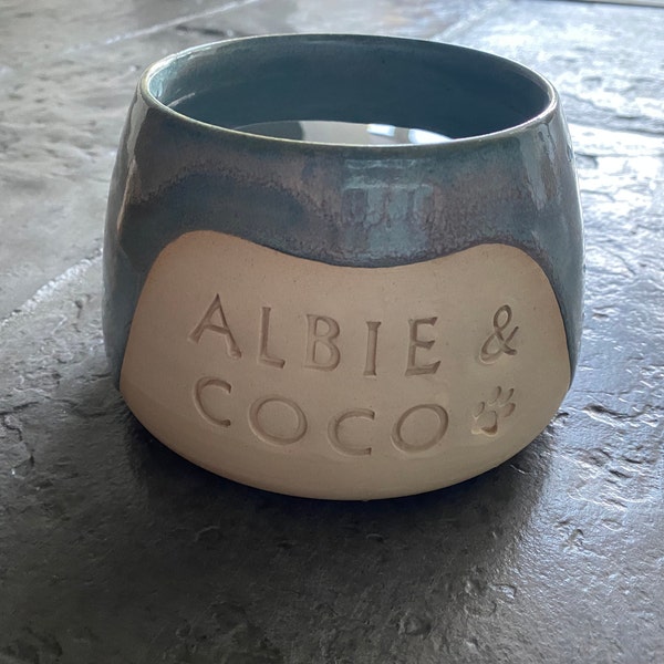 Personalised Spaniel Bowl | Handmade Ceramic | Water Food Bowl New Pet ...