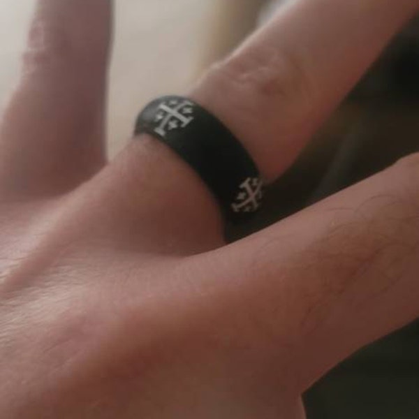 Personalized Engraved Silicone Ring 8MM - Wedding Band for Men and ...