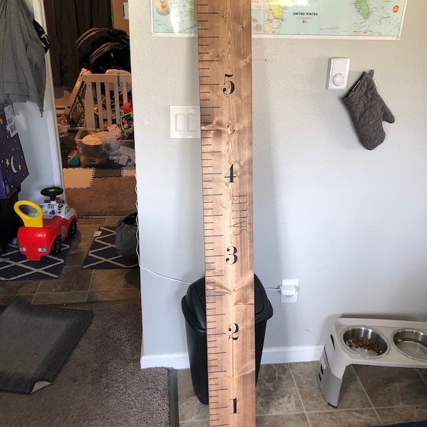 Height Chart Ruler - Wooden Height Chart - Growth Chart Ruler - Kids ...