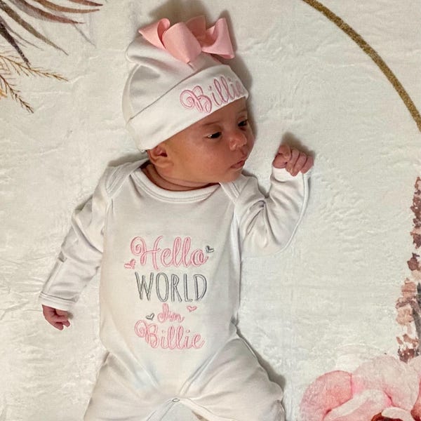 Baby Girl Coming Home Outfit Baby Girl Clothes Personalized Baby Girl ...