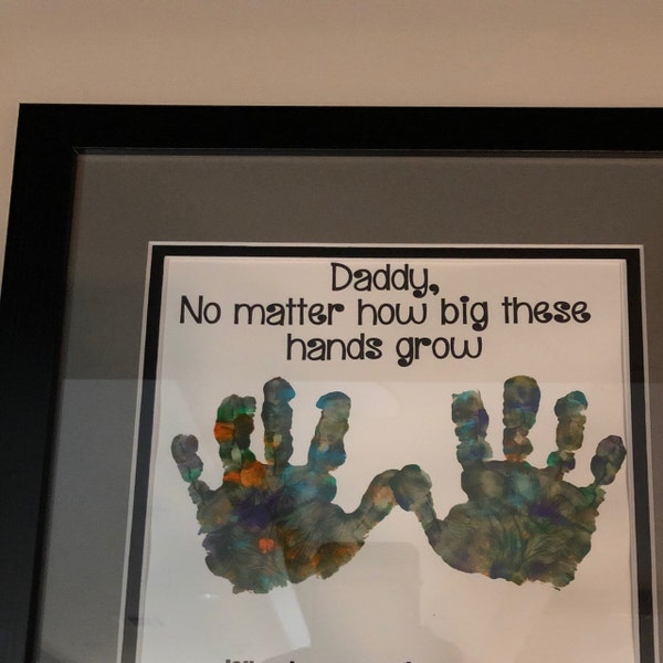 Personalized Father's Day Gift From Daughter, Dad Gift, Child's Hand ...