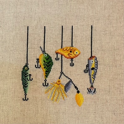 Set of 8 Fishes Counted Cross Stitch Patterns Modern Cross Stitch ...