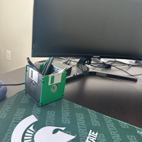 Floppy Disk - Pastel Colors - Pink - Container - Pencil Cup - Planter ...