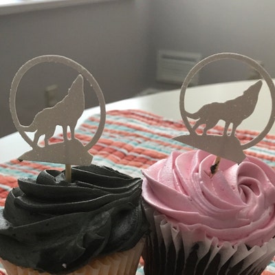 Wolf Cupcake Toppers, Werewolf Food Picks, Wolf Party Decorations ...