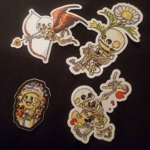 Bone Voyage Skeleton Sticker Vinyl Sticker Decals - Etsy