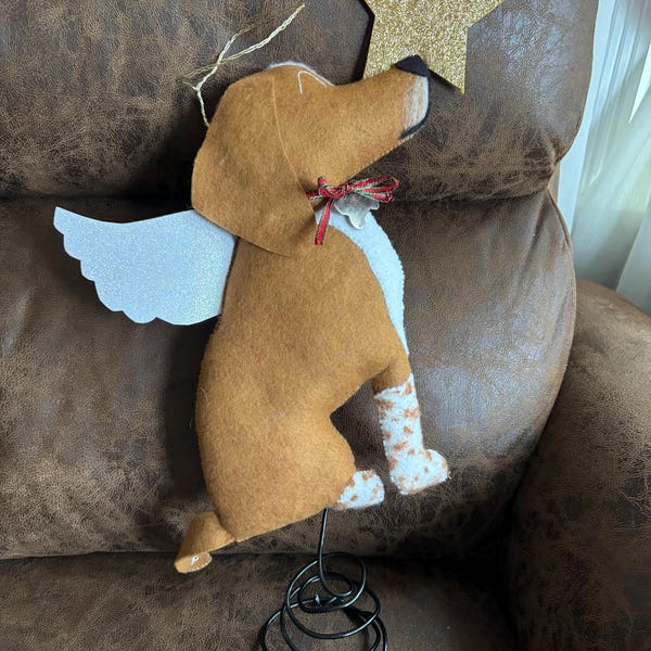 Pug Dog Christmas Tree Topper // Dog Tree Topper // Pug Holiday Decor ...