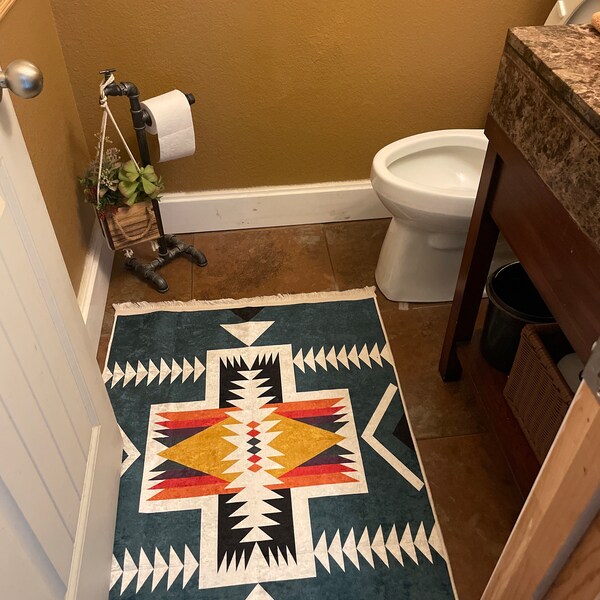 Tile Pattern Rug,floral Kilim Design Turkish Rug,ethnic Machine ...